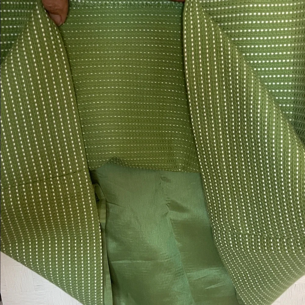 LOFT | Dresses | Loft Textured Lined Midi Dress Green White Size Ptp 19 ...